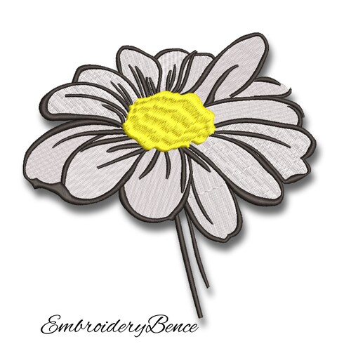 Daisy Embroidery Machine Design Flowers Pe File Digital - Etsy