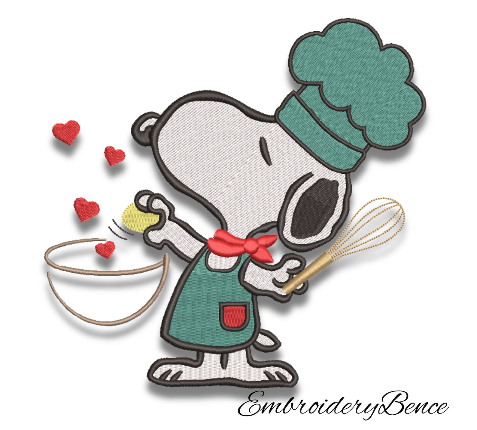 Snoopy cocina bordados diseños máquina pes patrón instantáneo | Etsy
