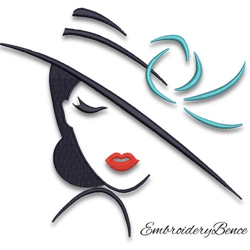 Woman Embroidery Designs Pes Fashion Pattern - Etsy