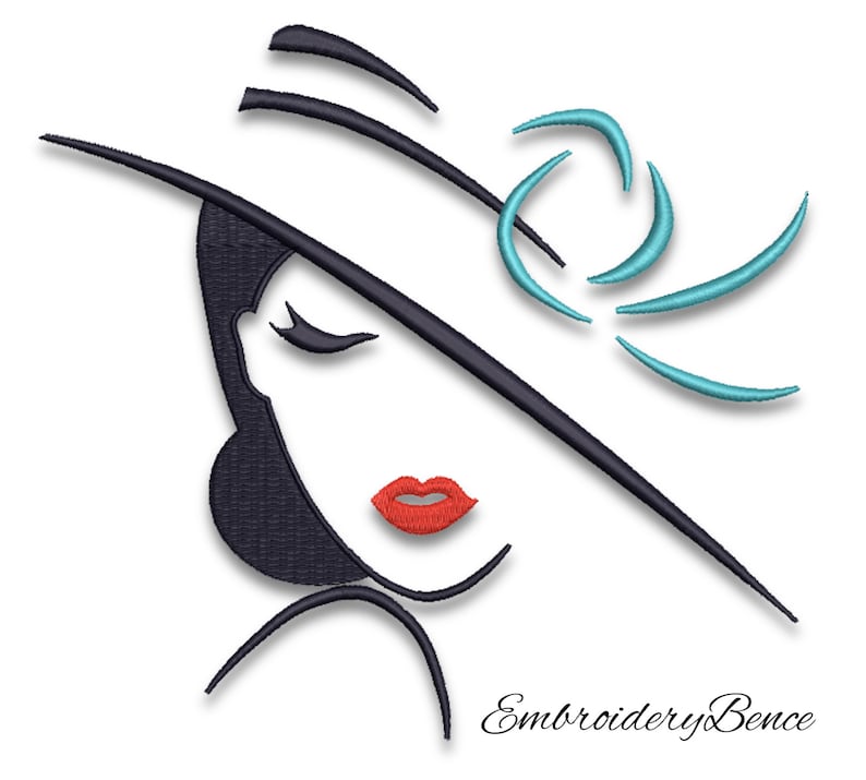 Woman Embroidery Designs Pes Fashion Pattern - Etsy