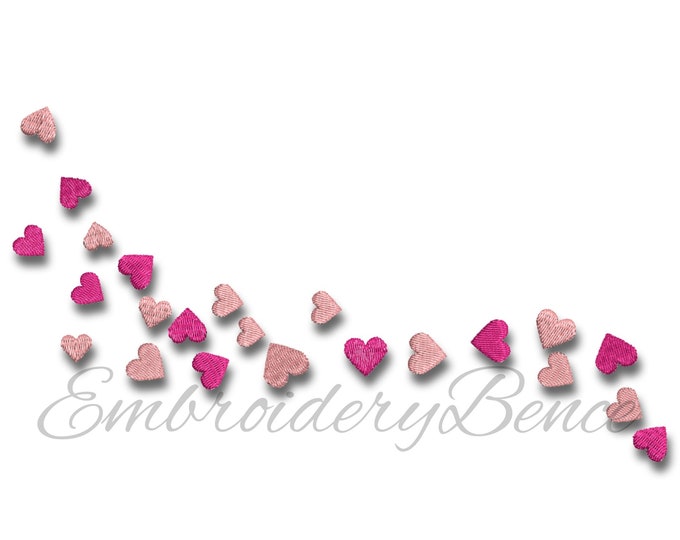 Heart Embroidery Machine Design Valentine's Day Pes - Etsy