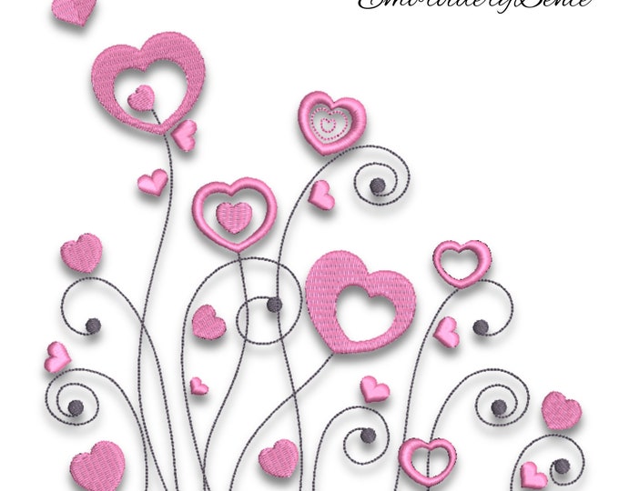 Hearts Embroidery Design.love. Heart Shapes.machine Embroidery - Etsy
