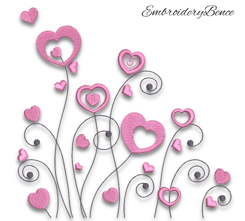 Hearts Embroidery Design.love. Heart Shapes.machine Embroidery - Etsy