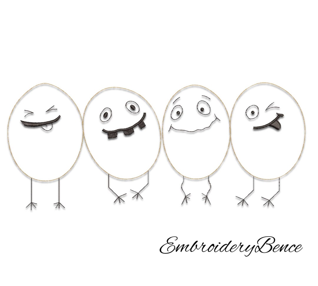 Funny Eggs Embroidery Machine Designs Easter Pattern Pes Digital ...