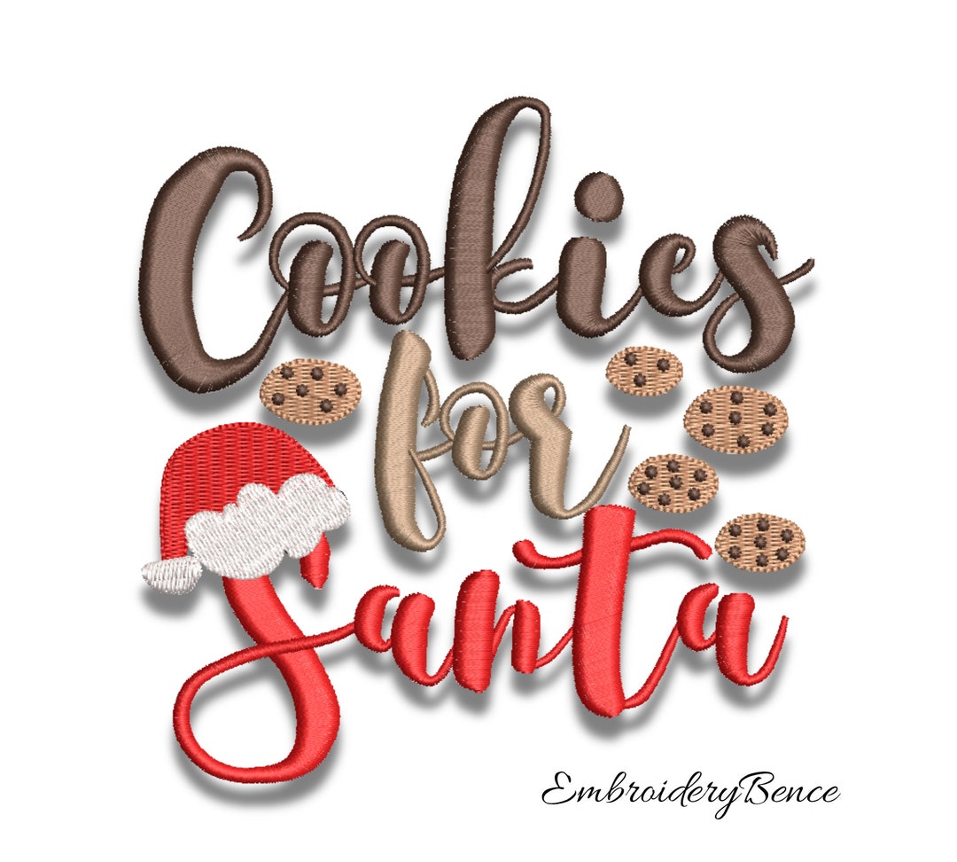 Cookies for Santa Embroidery Machine Design Instant Digital Download - Etsy