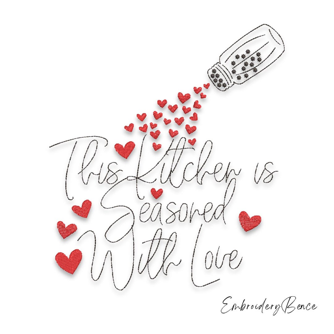 Kitchen Embroidery Machine Design Pes Cooking Pattern "this Kitchen is ...