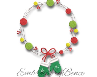 Christmas Monogram Frame Machine Embroidery Design 5 Sizes - Etsy