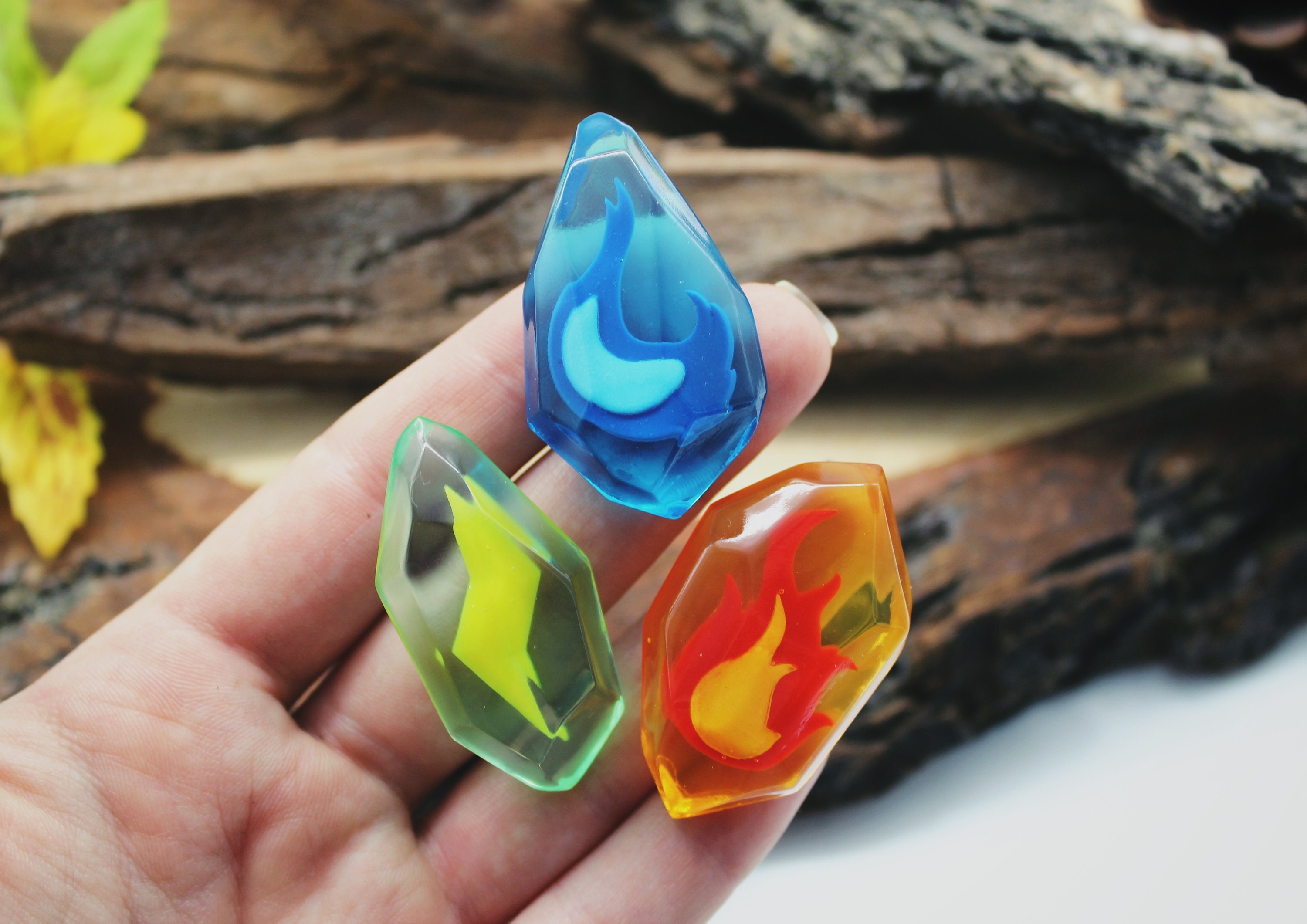 Evolution Stones Evolutionary Stones Pokemon Fire Water | Etsy