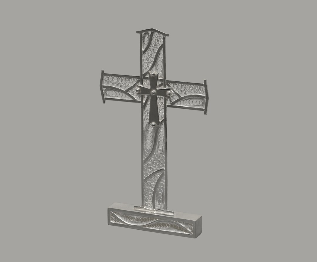 Standing Double Trinity Cross on Base. - Etsy