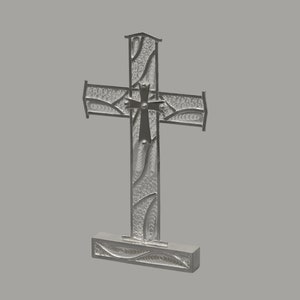 Standing Double Trinity Cross on Base. - Etsy