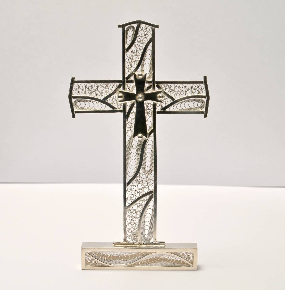 Standing Double Trinity Cross on Base. - Etsy