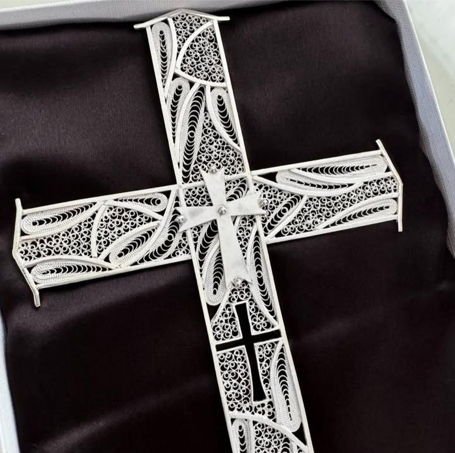 Silver Wall Cross - Etsy