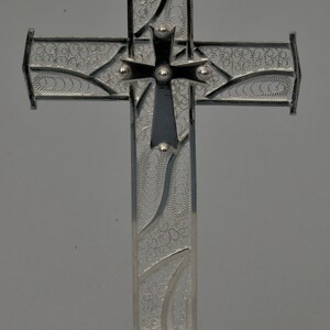 Standing Double Trinity Cross on Base. - Etsy