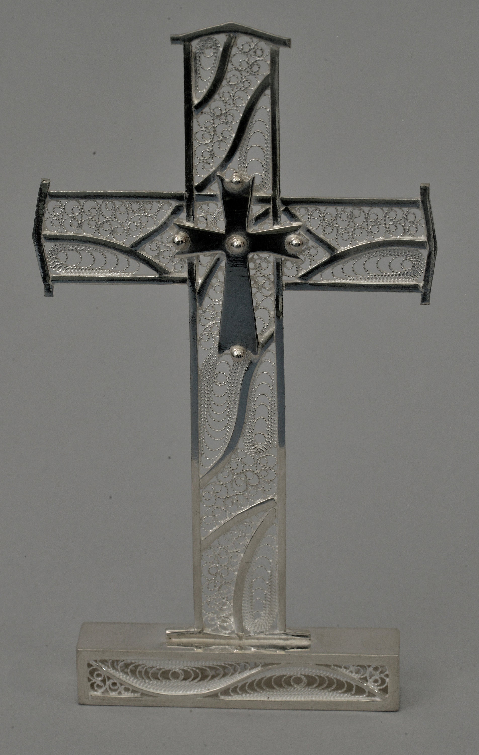 Standing Double Trinity Cross on Base. - Etsy