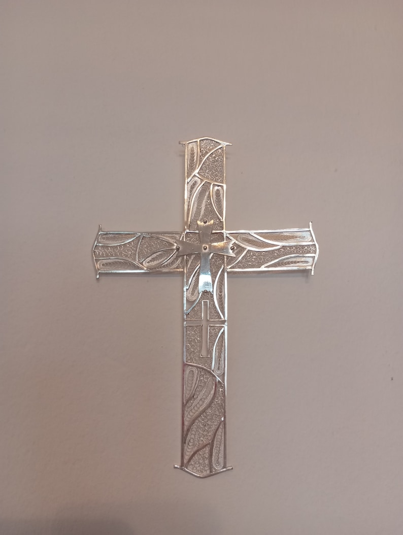 Silver Wall Cross - Etsy