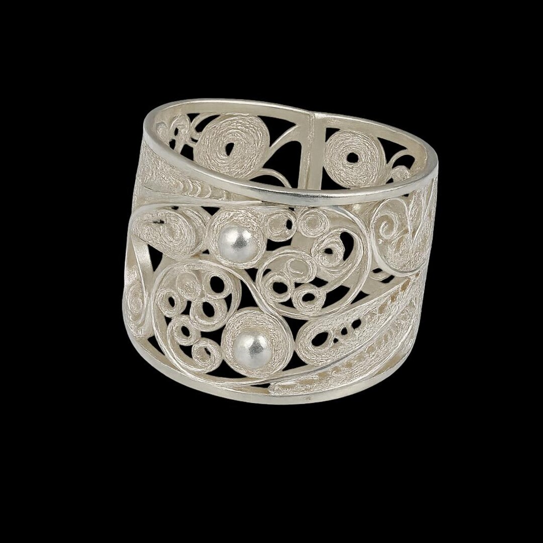 Silver Filigree Ring - Etsy