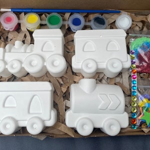 Paint Your Own Train Models Craft Kit Gift Ornament | Etsy