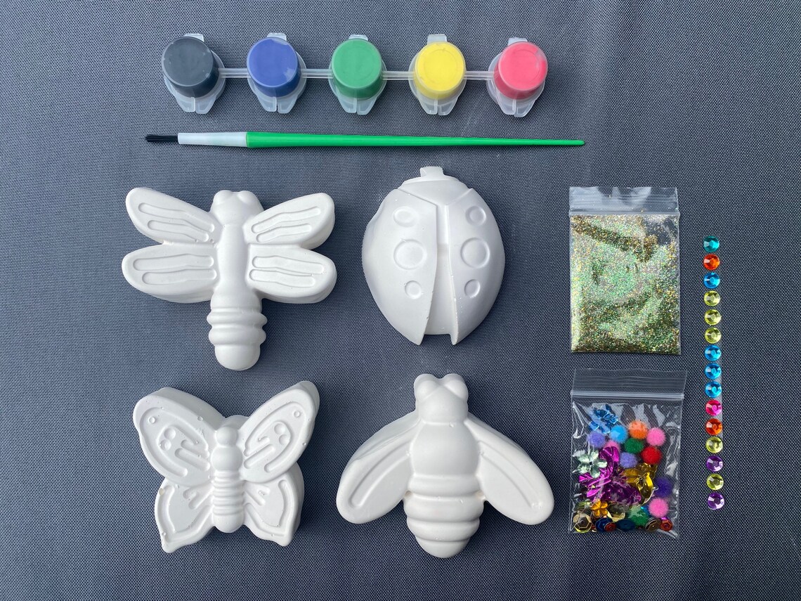 Paint Your Own Minibeasts Insects Craft Set Unique Gift | Etsy UK