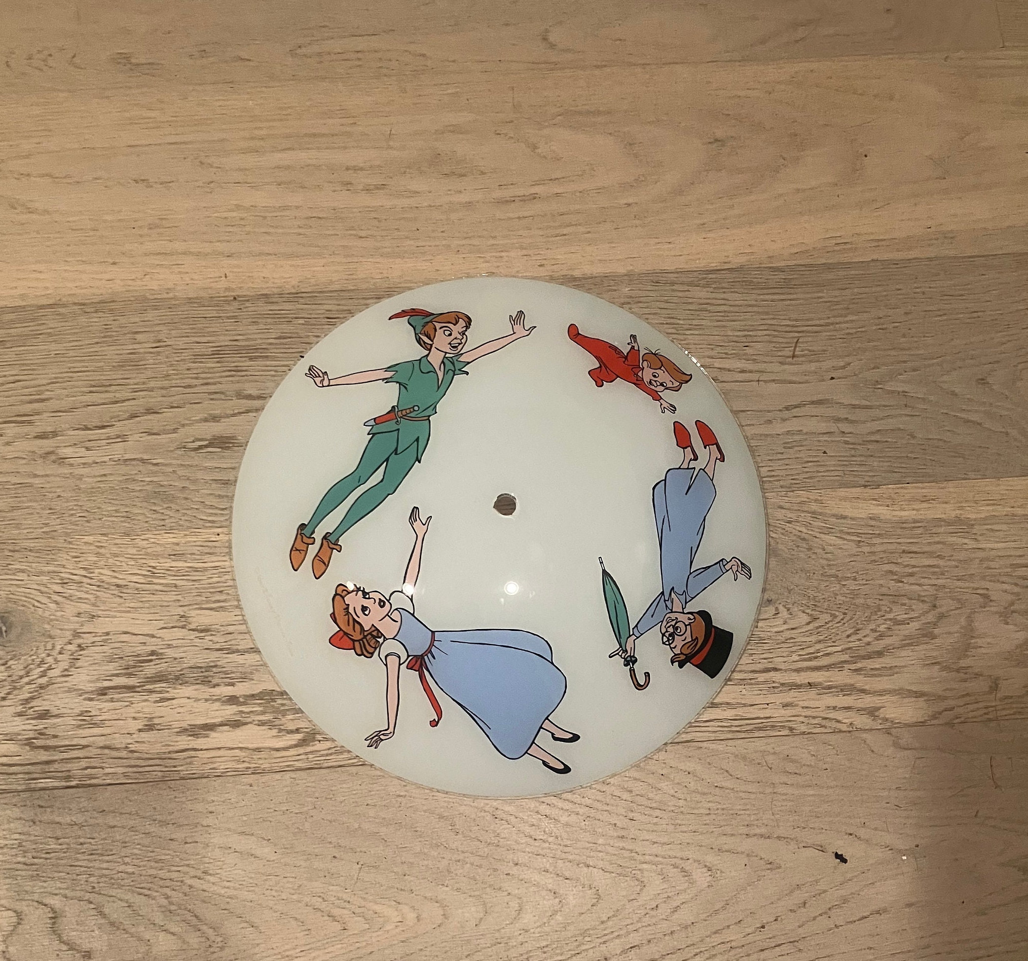 Peter Pan-glass Ceiling Light Shade-vintage- Peter-wendy-michael-john ...