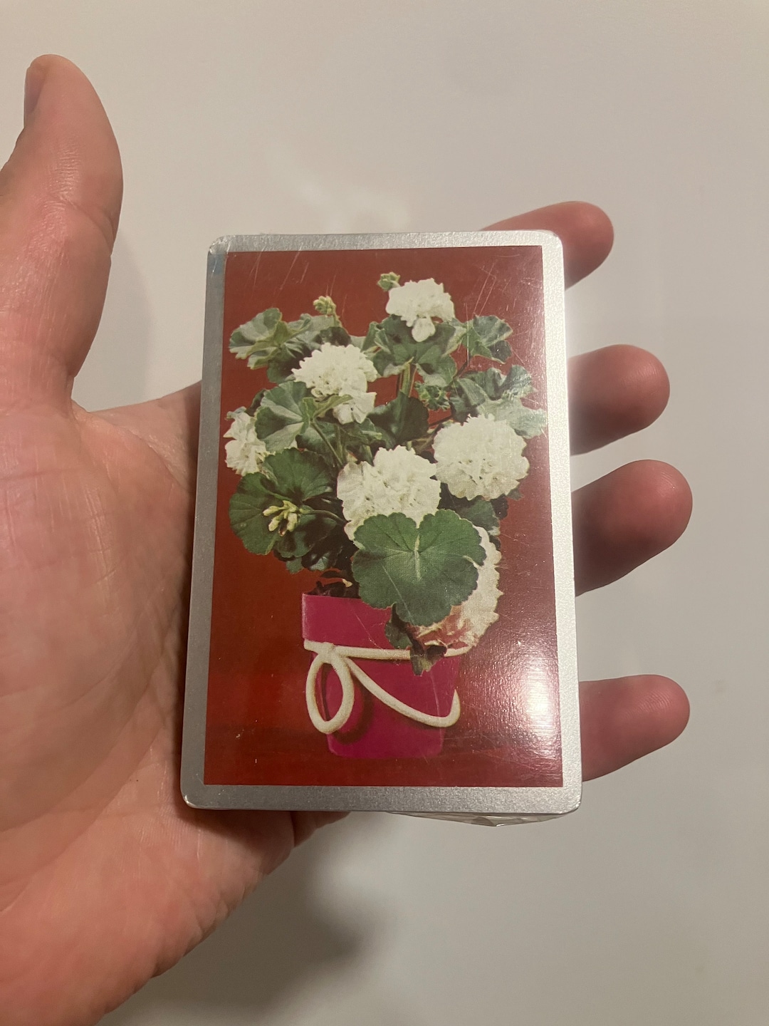 A Vintage Deck of Cards White Geraniums-congress-flowers-vintage ...