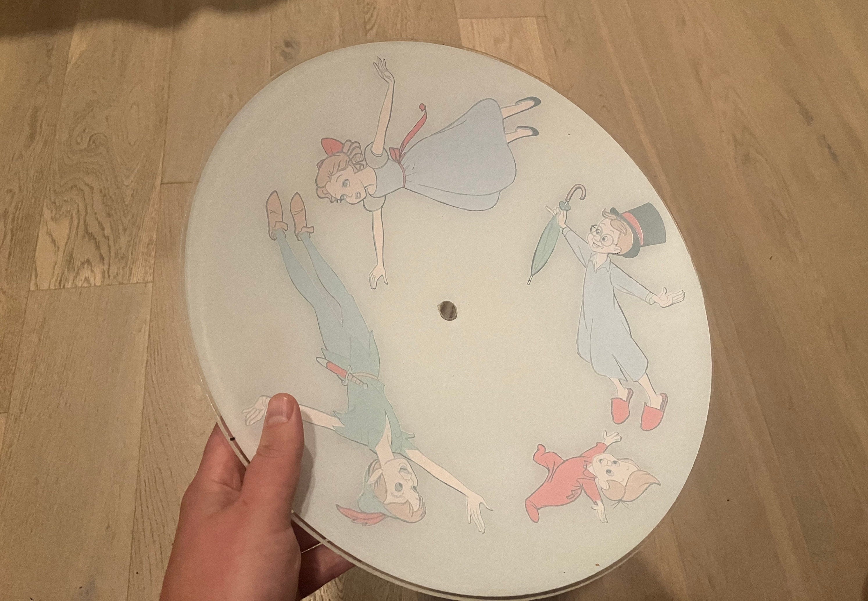 Peter Pan-glass Ceiling Light Shade-vintage- Peter-wendy-michael-john ...