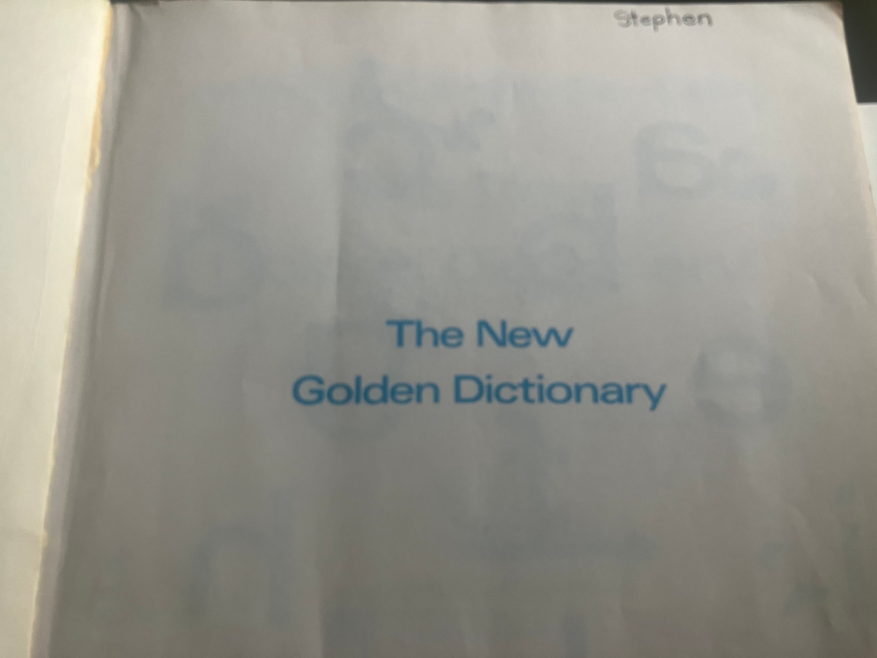A Golden Book-the New Golden Dictionary 1972-vintage-1712 Words and ...