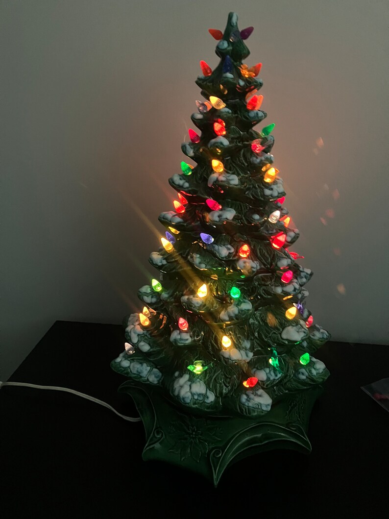 20 Inch Tall Ceramic Tree-vintage-nice Large Base-beautiful - Etsy