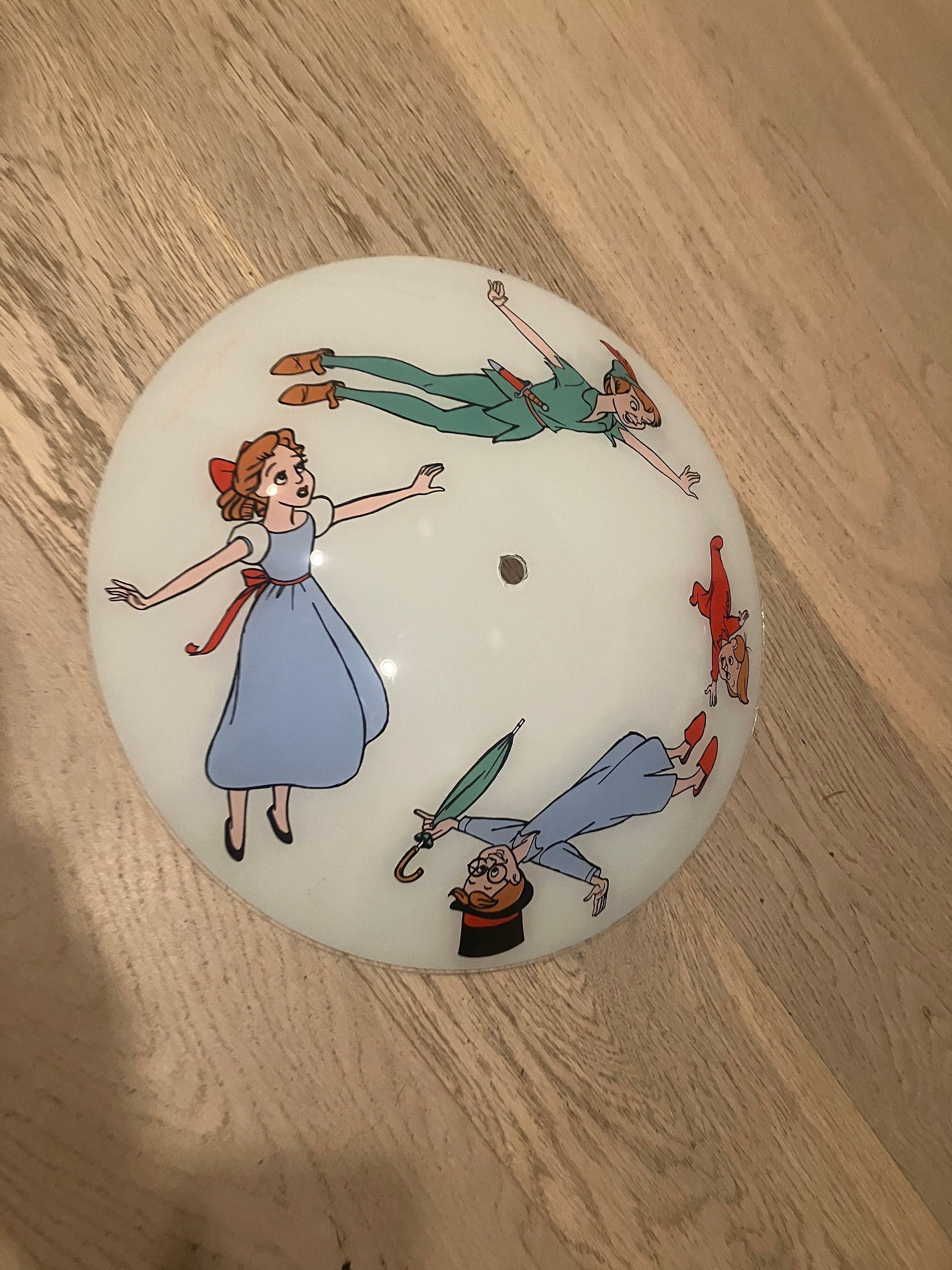 Peter Pan-glass Ceiling Light Shade-vintage- Peter-wendy-michael-john ...