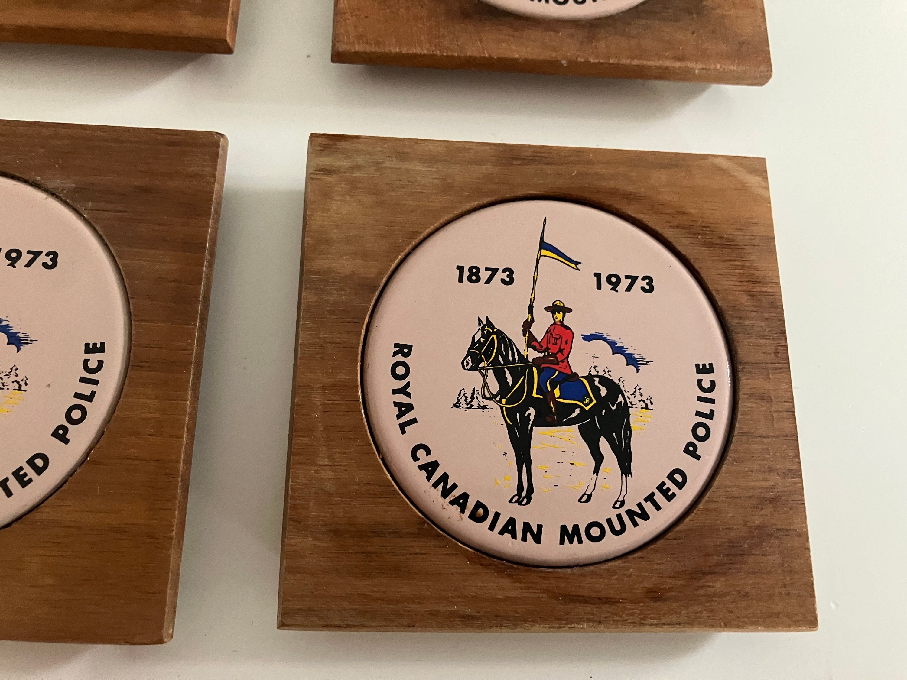 VINTAGE-RCMP, 1873-1973, 100 Year Old Celebration-wood and Metal ...