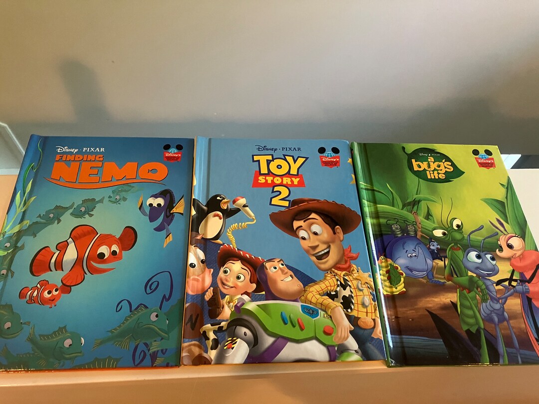 Vintage Disney Pixar Books-toy Story 2-finding Nemo-a Bugs Life-set of ...