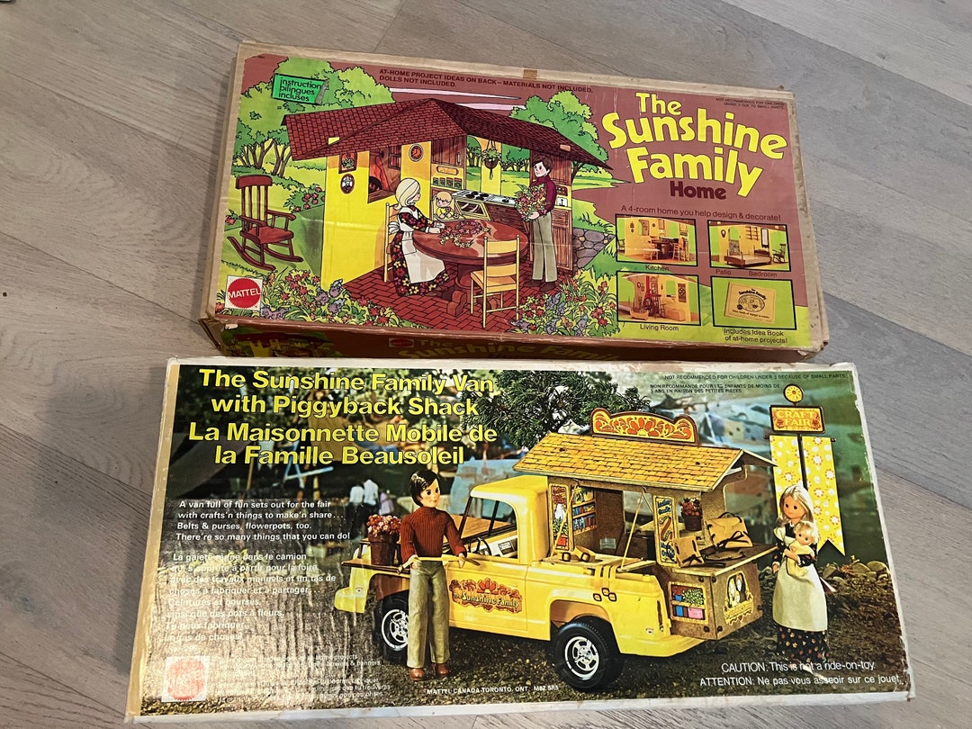 Sunshine Family-vintage-1973-5 Dolls-piggyback Shack-house-truck-camper ...