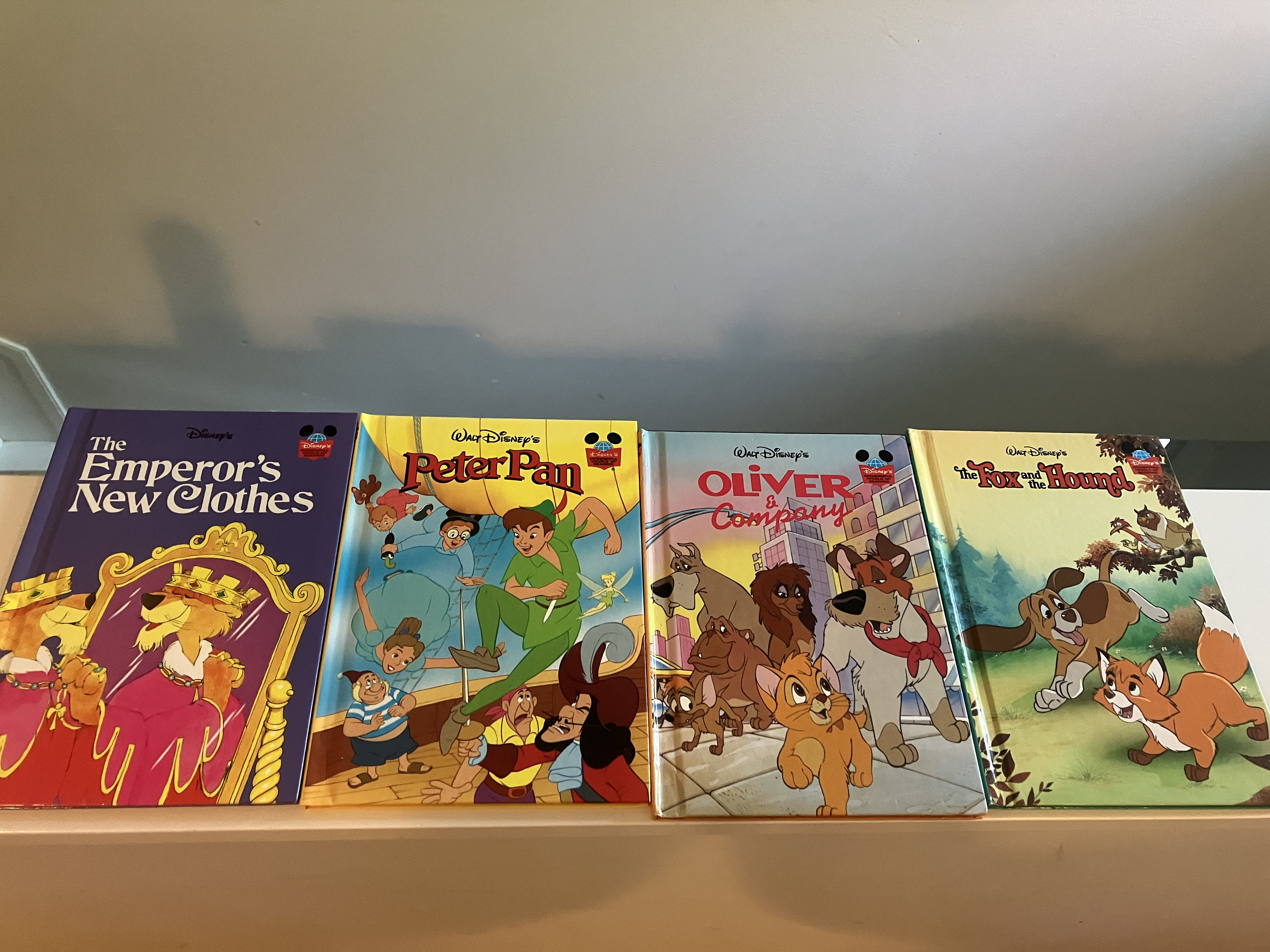 A Set of 4 Vintage Disney Books-hard Cover-peter Pan- Fox and the Hound ...