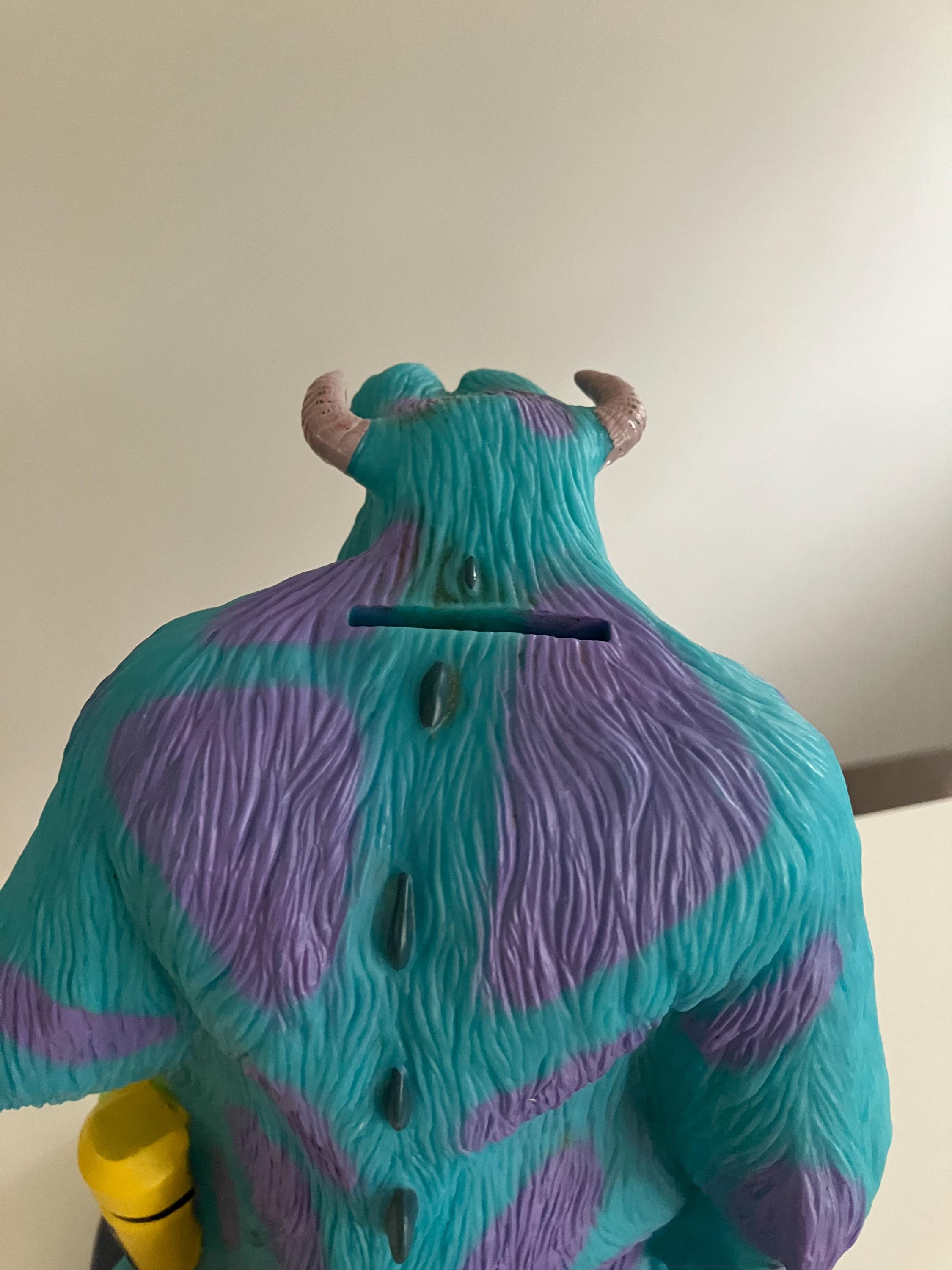 2001 Disney / Pixar MONSTERS INC Sully & Mike Coin Piggy Bank-vintage ...
