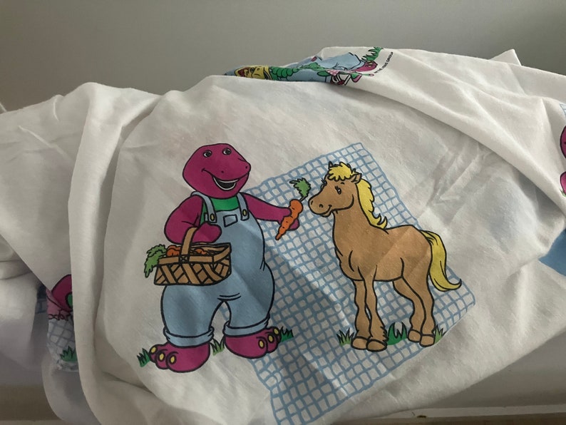 Vintage-barney and Friends-fitted-sheet-single- - Etsy