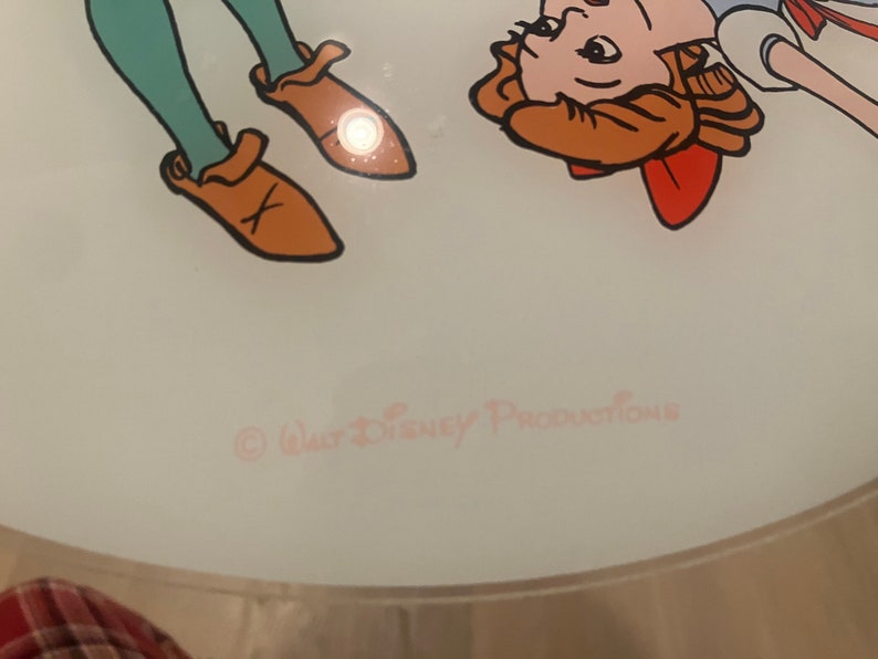 Peter Pan-glass Ceiling Light Shade-vintage Peter-wendy-michael-john ...