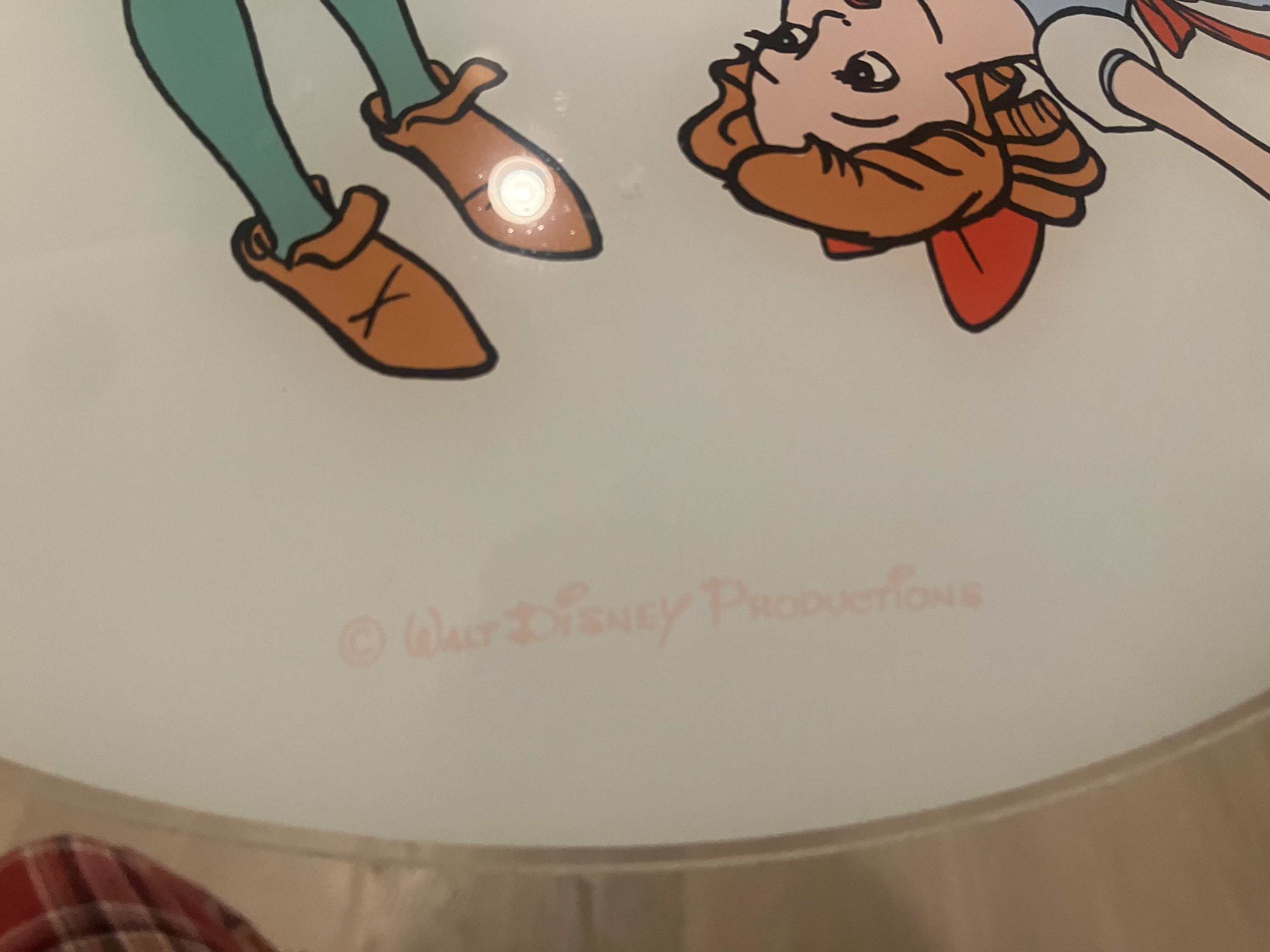 Peter Pan-glass Ceiling Light Shade-vintage- Peter-wendy-michael-john ...