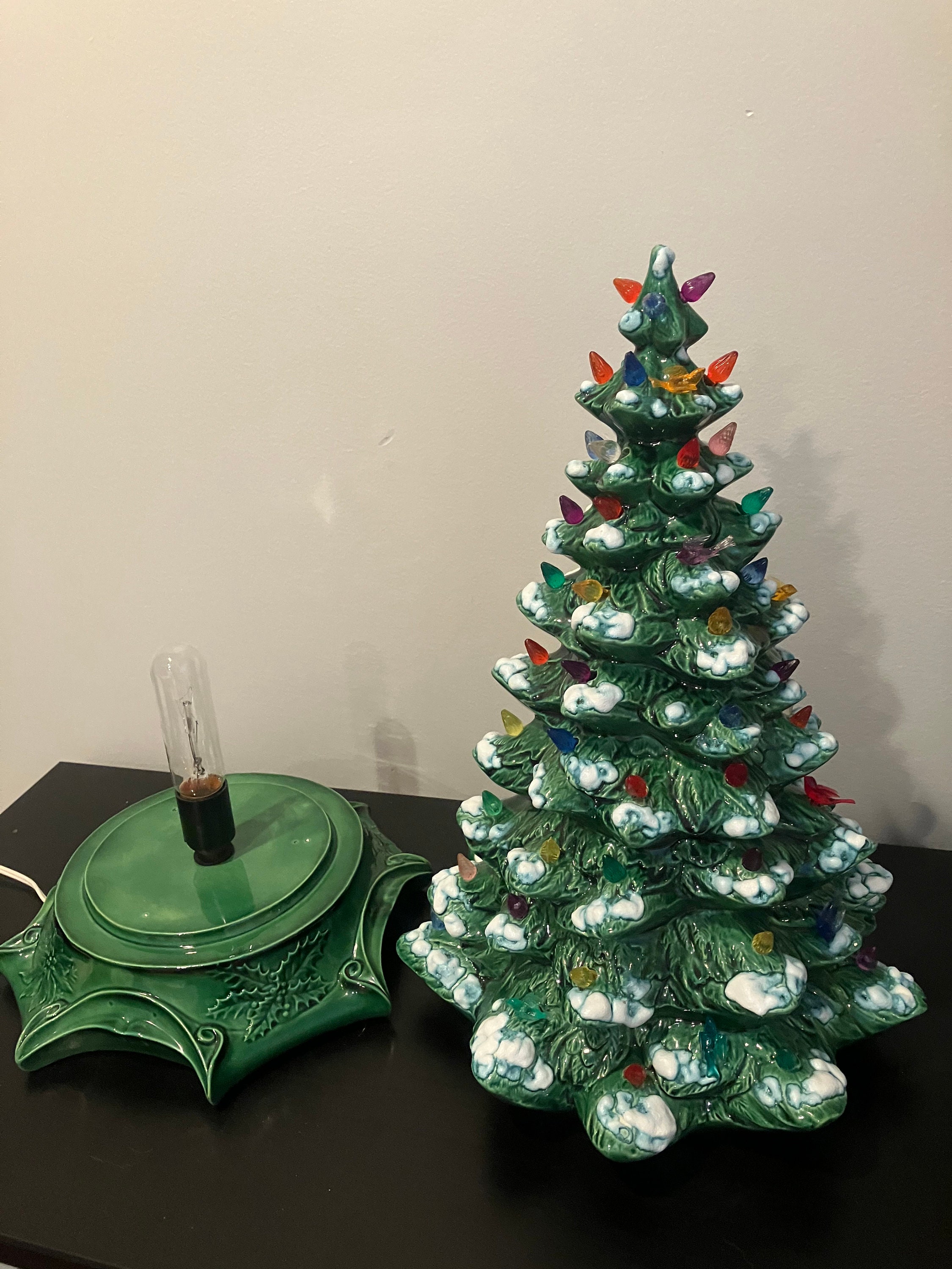 20 Inch Tall Ceramic Tree-vintage-nice Large Base-beautiful - Etsy