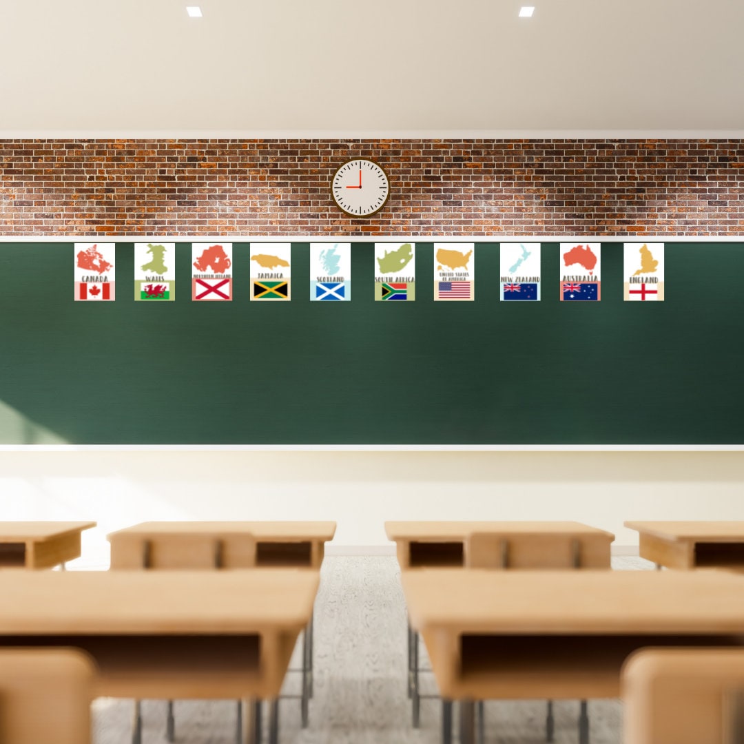 English-speaking Countries Posters/cards. 10 Posters for Classrooms ...