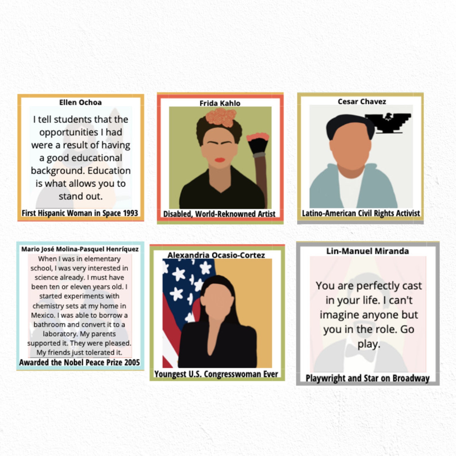 Hispanic/latin Heritage Month Classroom Posters and Matching - Etsy