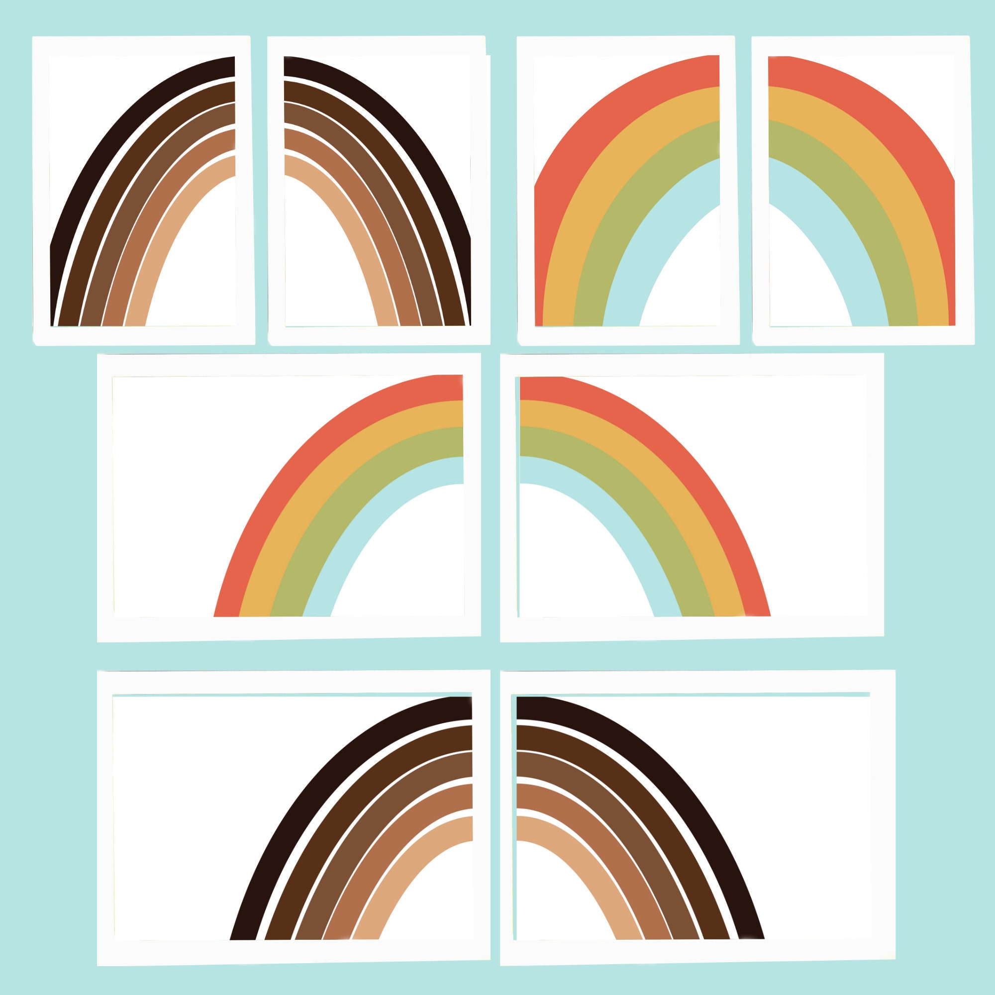Rainbow "bookend" Posters Set for Diverse and Inclusive Classroom ...