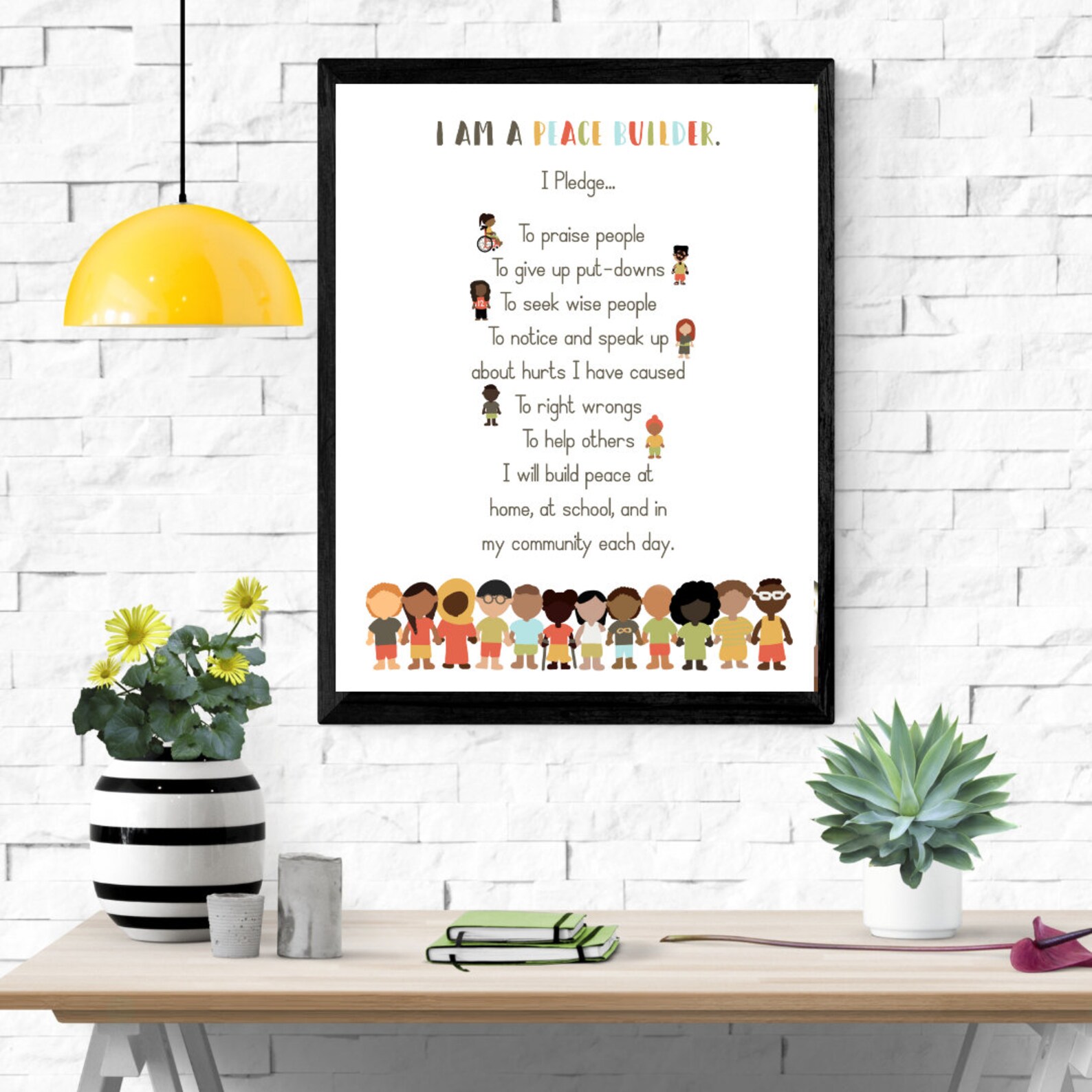 Peace Builder Promise Poster for Classrooms - Etsy