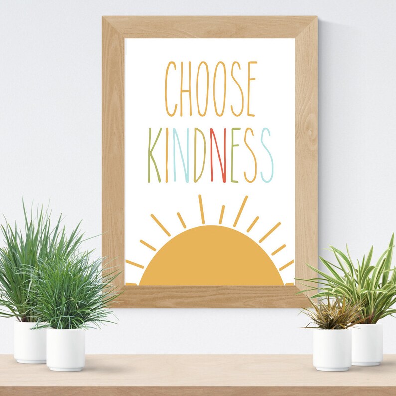 High Res Printable Sunny Poster Download "choose Kindness" - Etsy