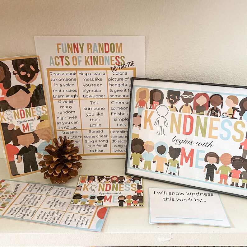 Random Acts of Kindness Poster, Bookmark, Commitment Cards, and Game ...