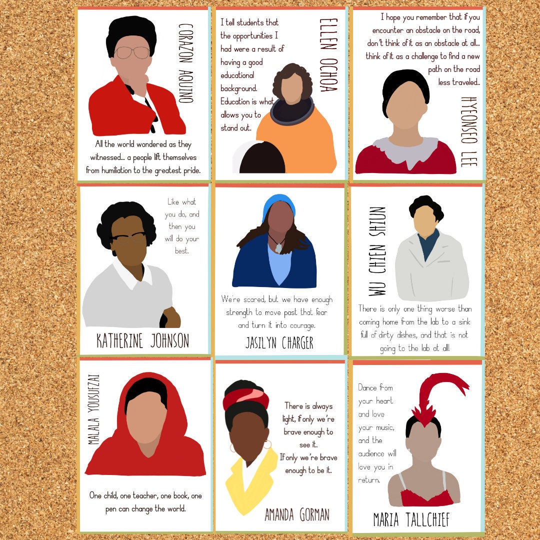 17 Influential Women Posters, Printable Immediate Download, Women ...