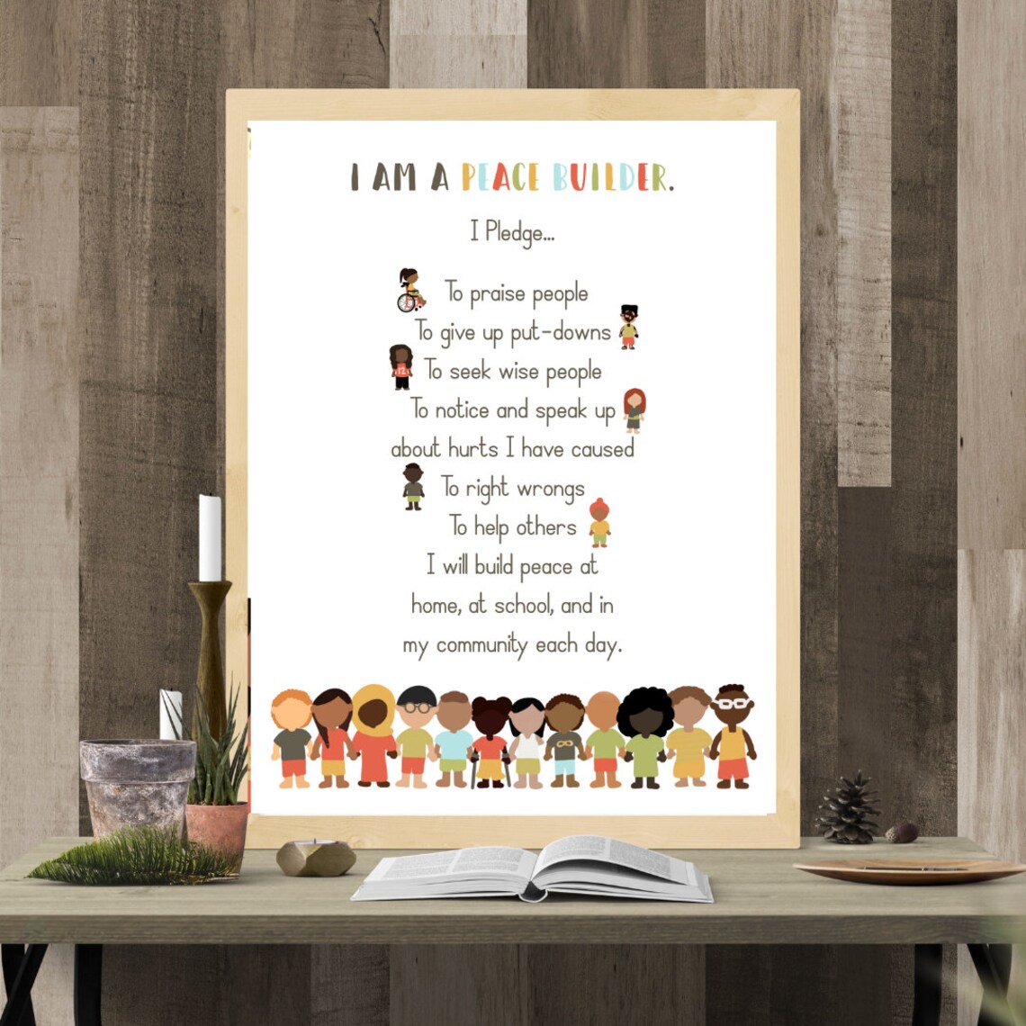 Peace Builder Promise Poster for Classrooms - Etsy