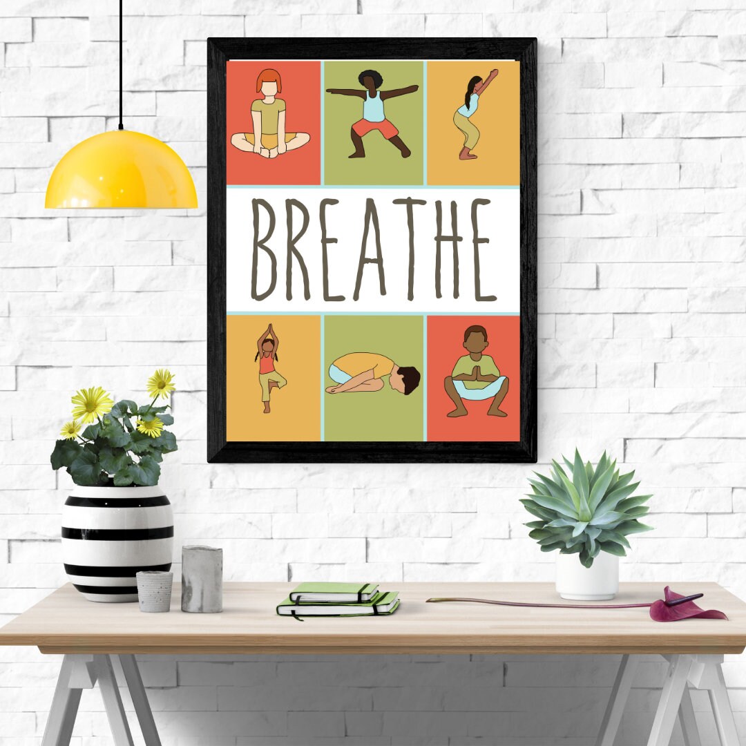 Breathe 16x20 Poster for Children's Meditation and Yoga - Etsy