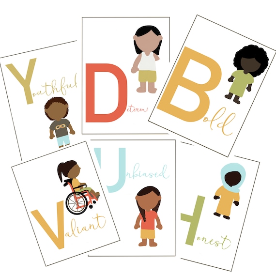 Cursive Font 26 Classroom or Kids Room ABC Posters with | Etsy