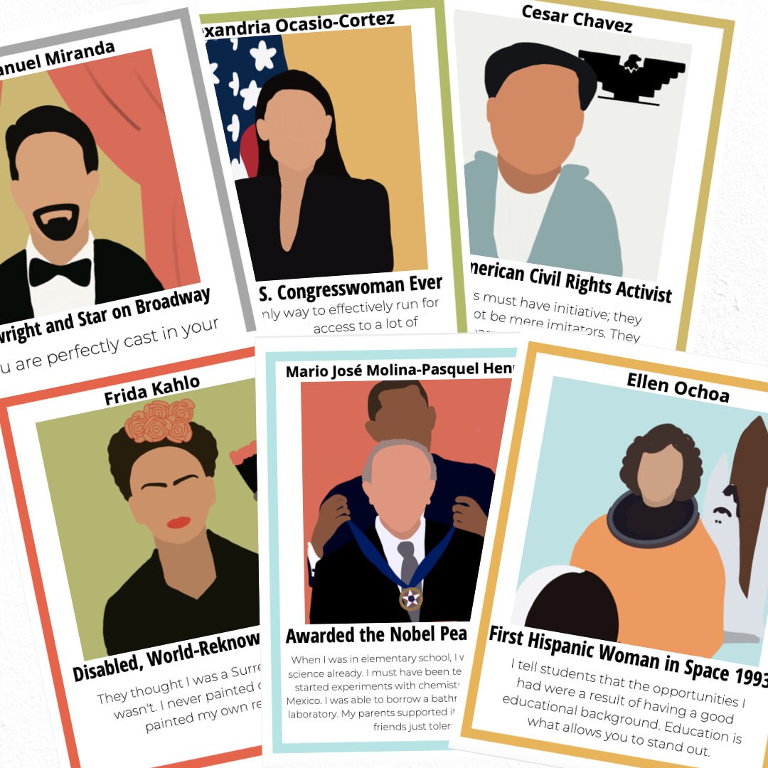 Hispanic/latin Heritage Month Classroom Posters and Matching Cards - Etsy
