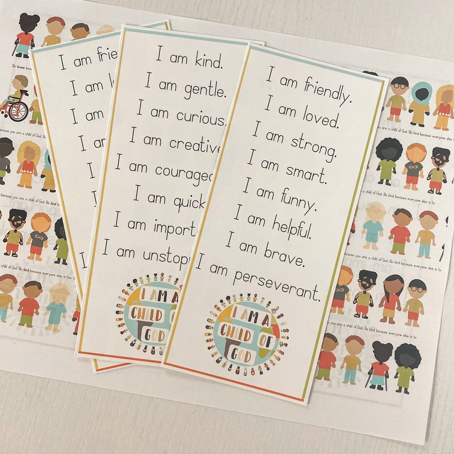 7-pack Bookmarks Double Sided Positive Affirmations and be Brave ...