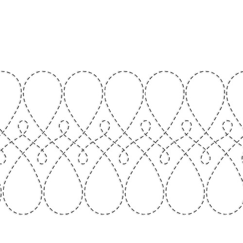 Curl Wave Swirl Border Single Run Quilt Block - Etsy